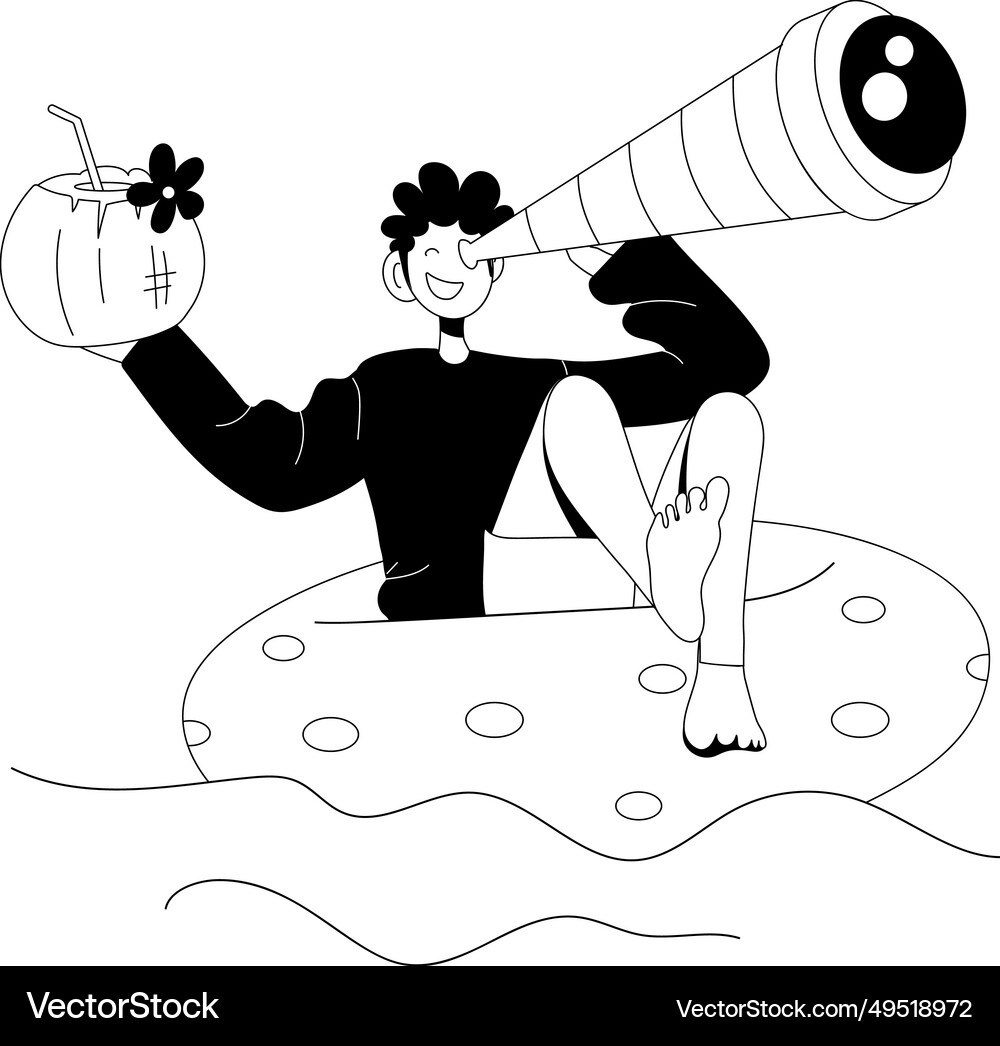 Beach exploration Royalty Free Vector Image - VectorStock