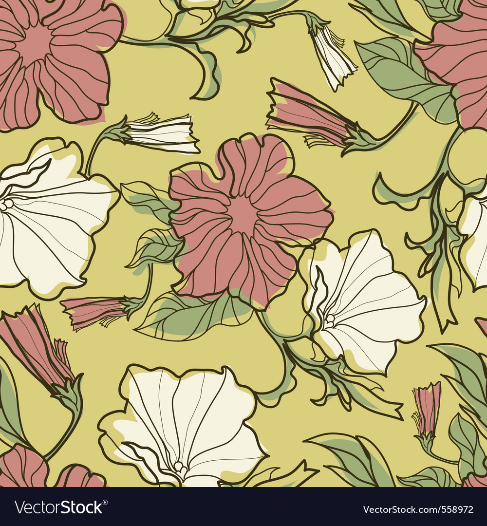 Bell flowers pattern Royalty Free Vector Image