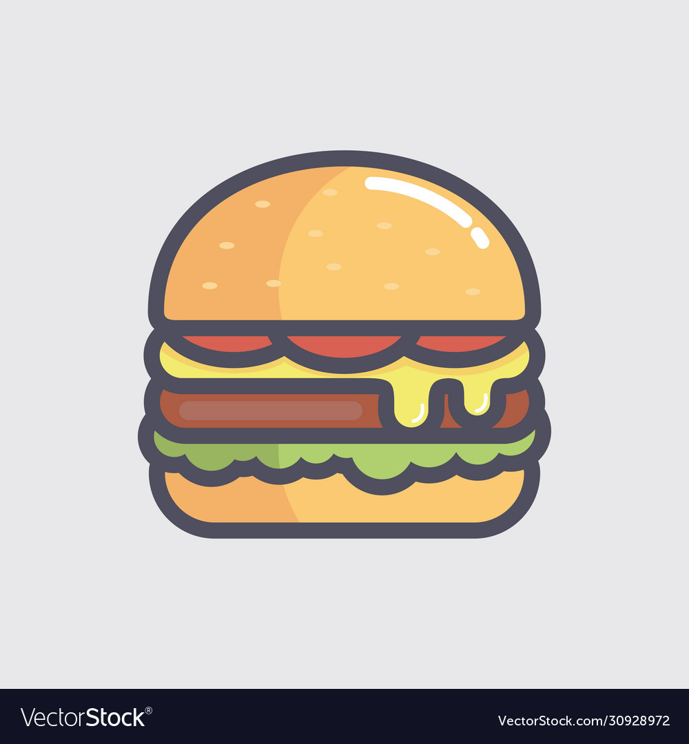 Burger Royalty Free Vector Image - VectorStock