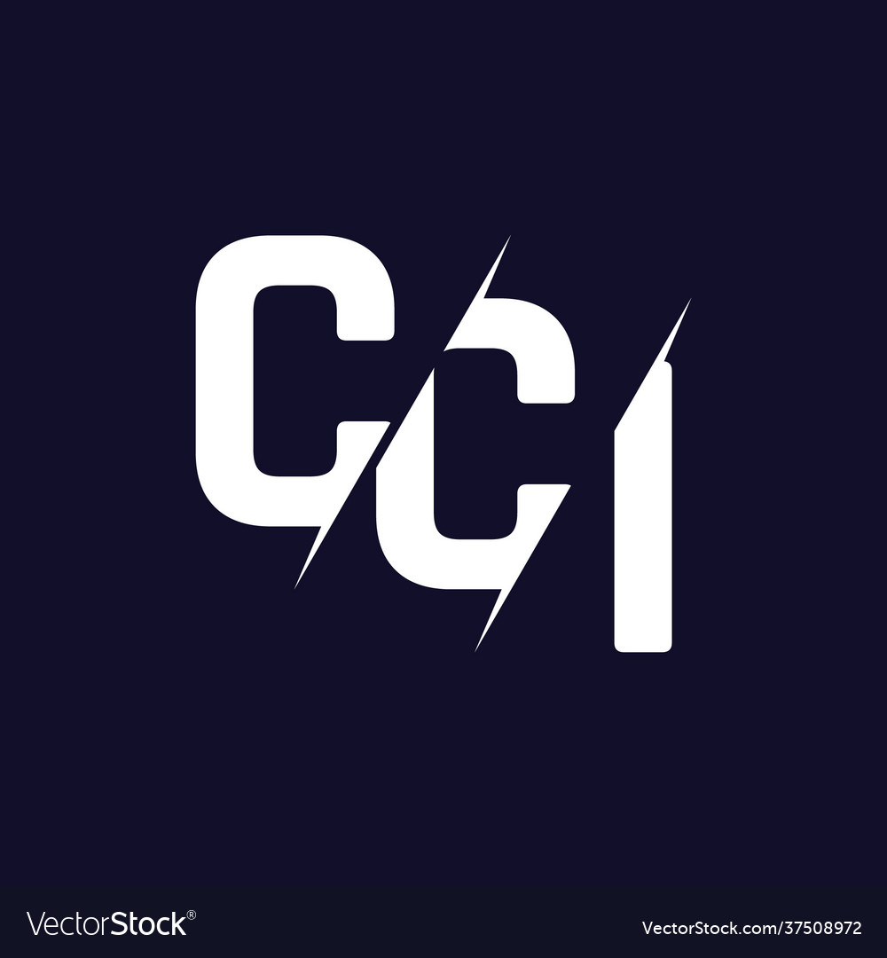 CCI Monogram Logo Initial Design Royalty Free Vector Image