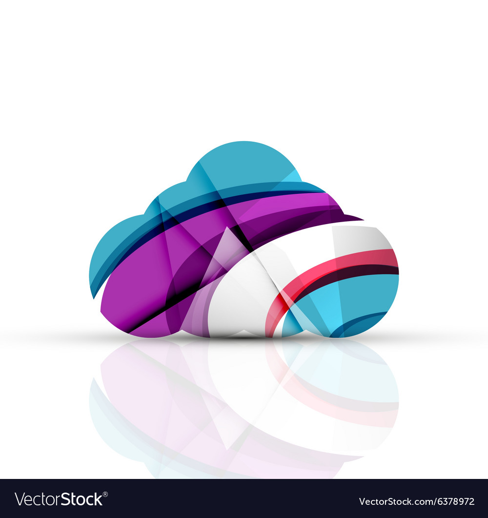 Cloud computing logo Royalty Free Vector Image