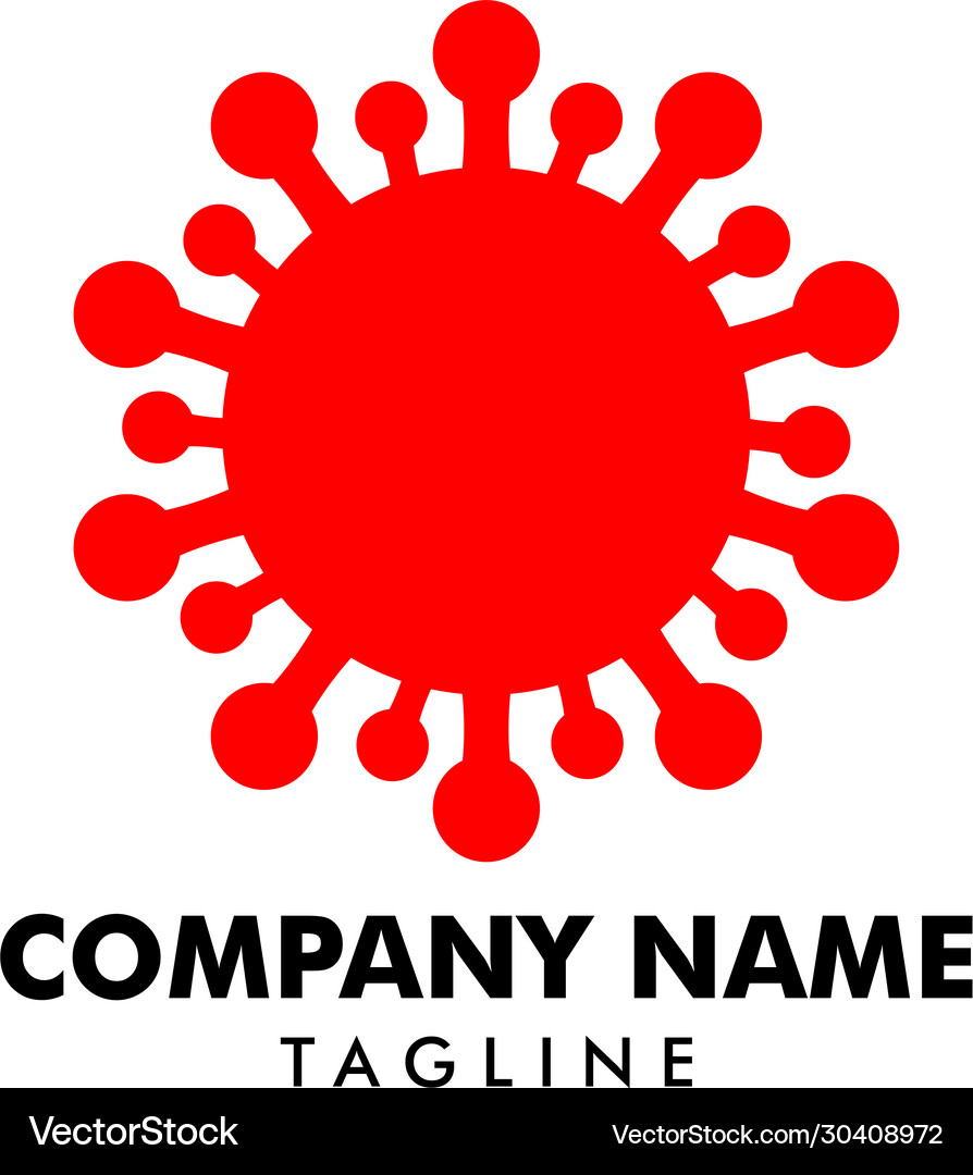 Covid-19 corona virus logo template design Vector Image