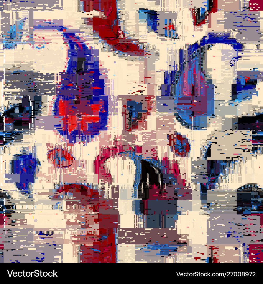 Image with imitation grunge datamoshing Royalty Free Vector
