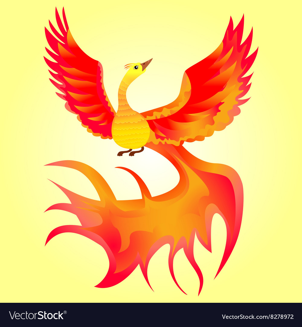 Multicolored firebird Royalty Free Vector Image