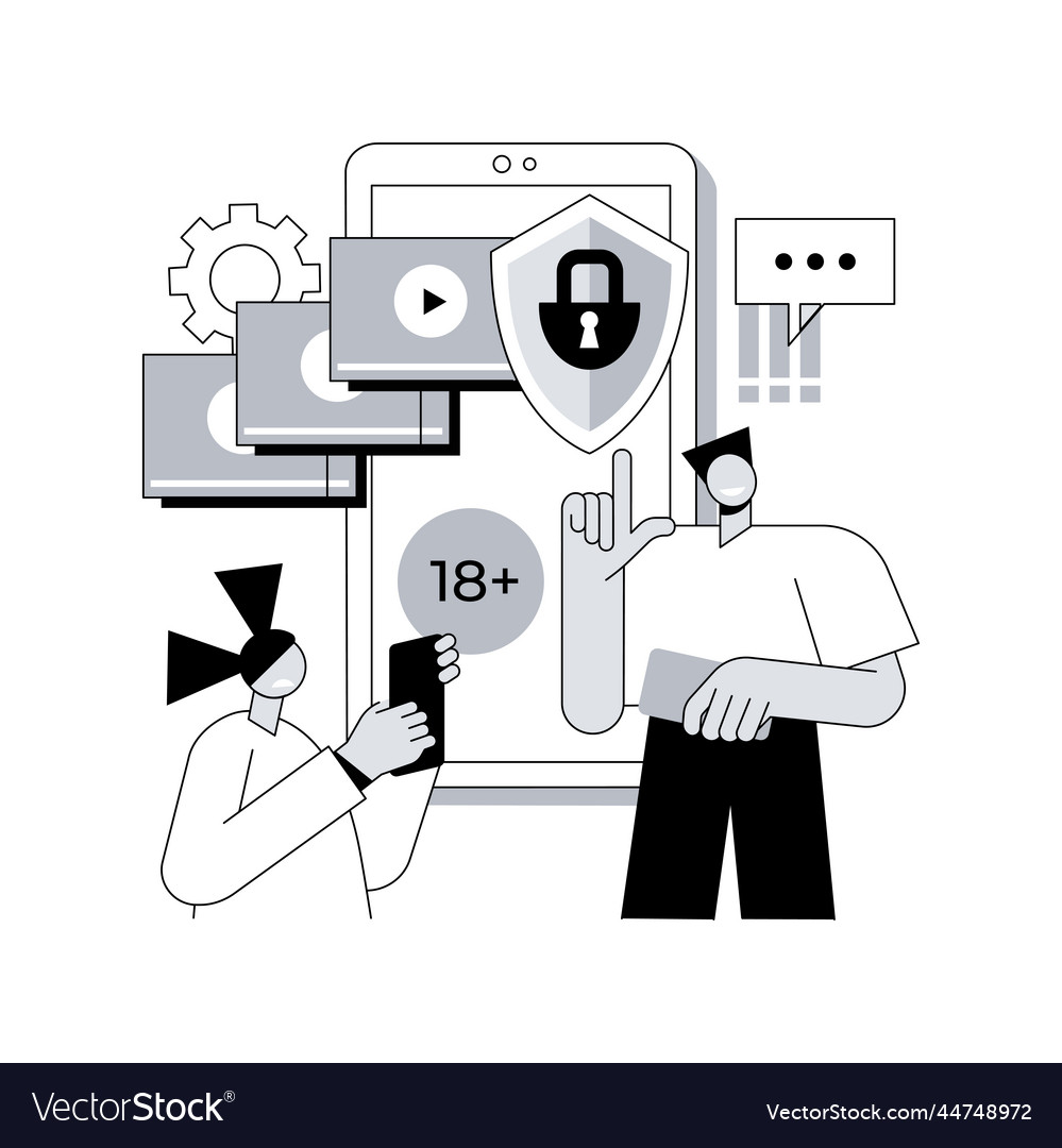 Parental control software abstract concept Vector Image