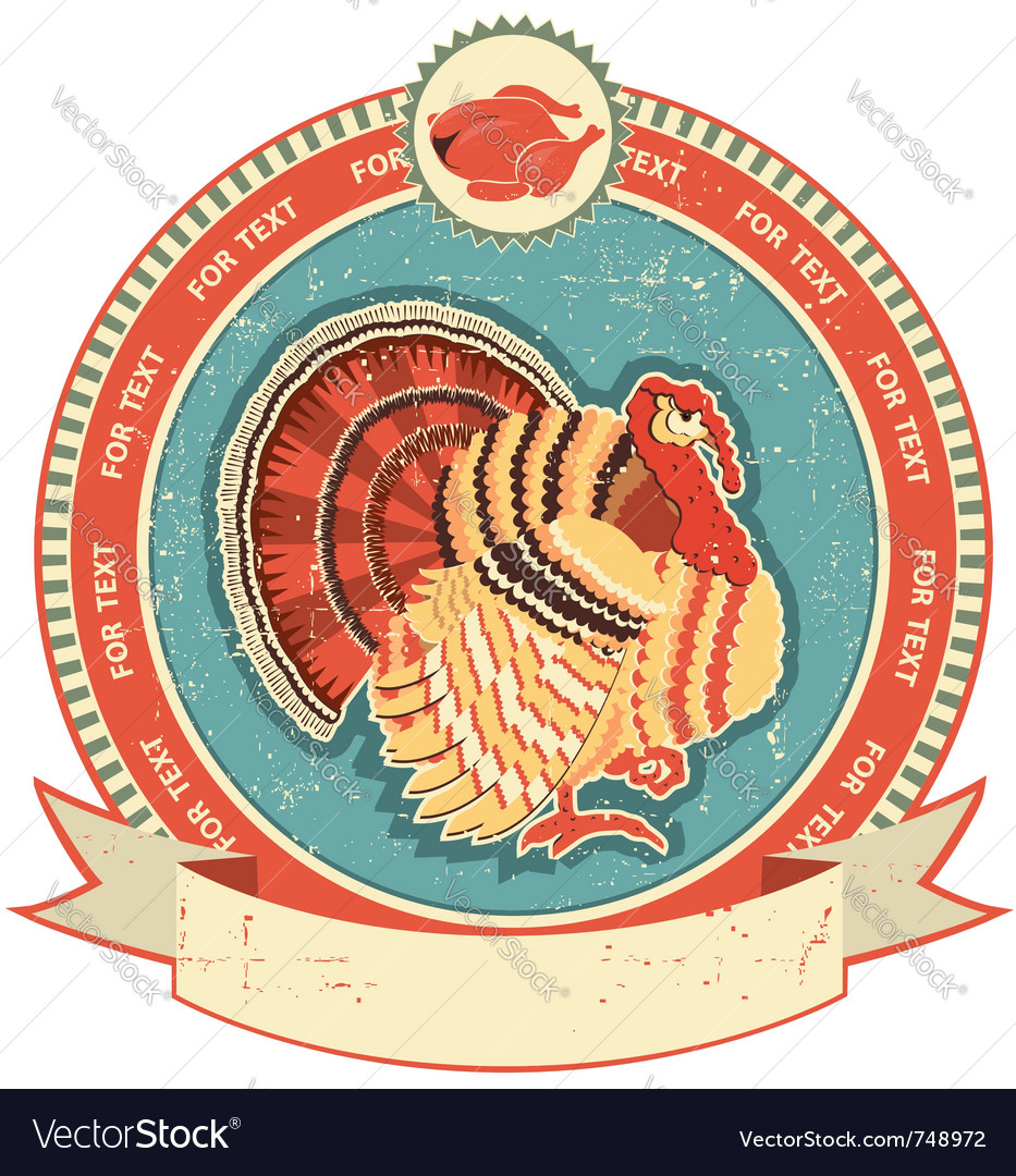 Turkey label Royalty Free Vector Image - VectorStock