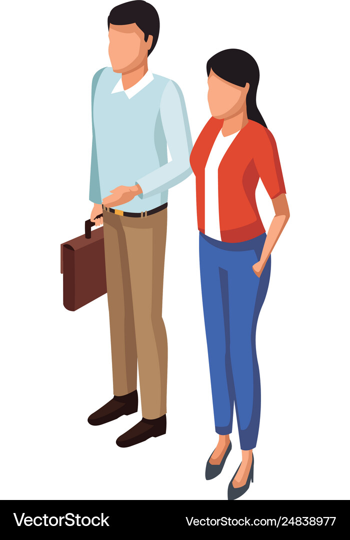 Adult couple avatar Royalty Free Vector Image - VectorStock