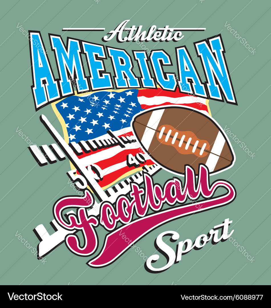 Athletic american football Royalty Free Vector Image