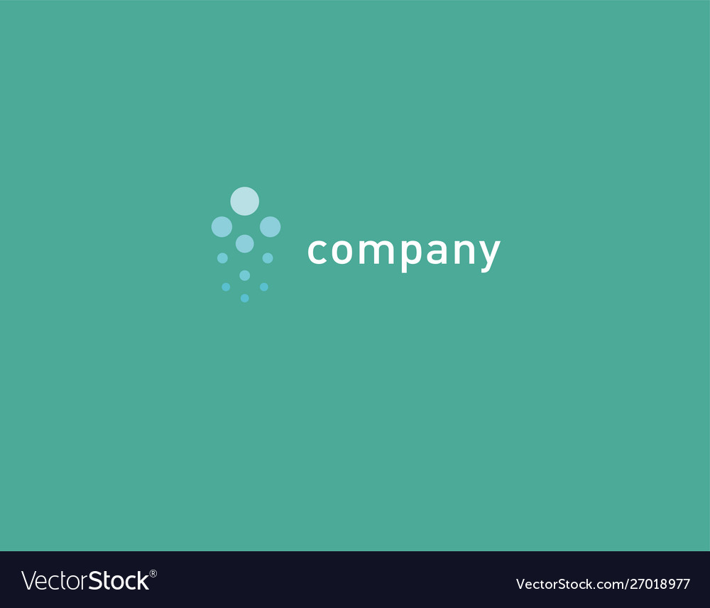 Creative abstract logo composition blue Royalty Free Vector