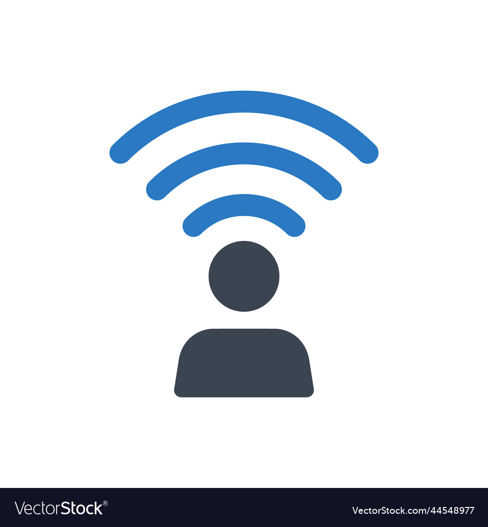 Digital wifi connection icon Royalty Free Vector Image