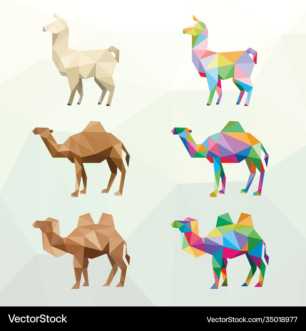 Farm animal with polygonal geometric style Vector Image