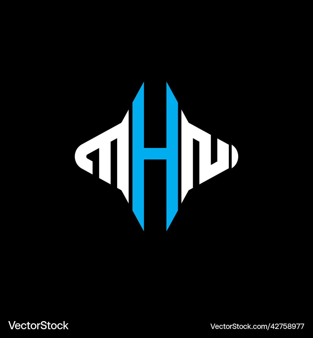 Mhn letter logo creative design with graphic Vector Image