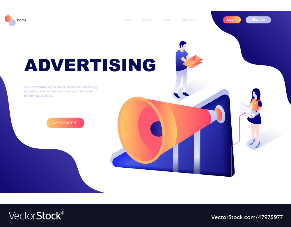 Modern flat design isometric concept Royalty Free Vector