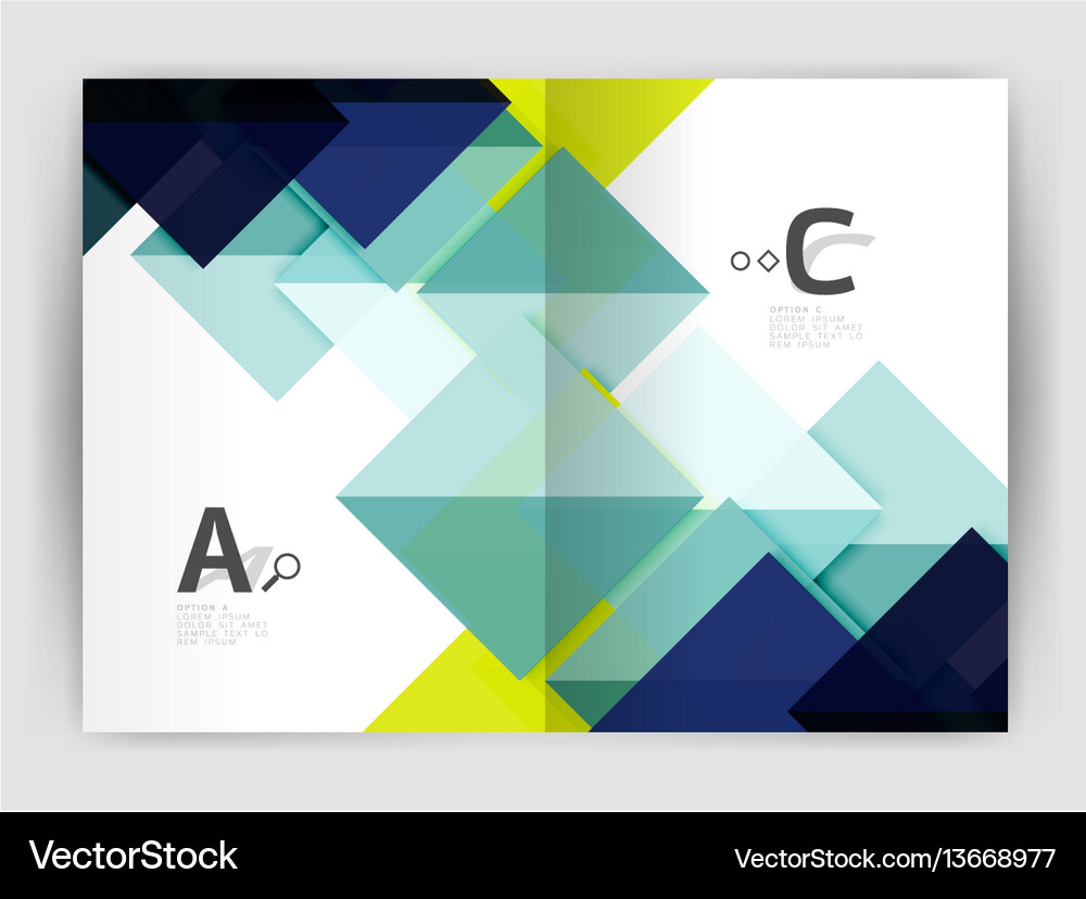 Modern geometric annual report cover Royalty Free Vector