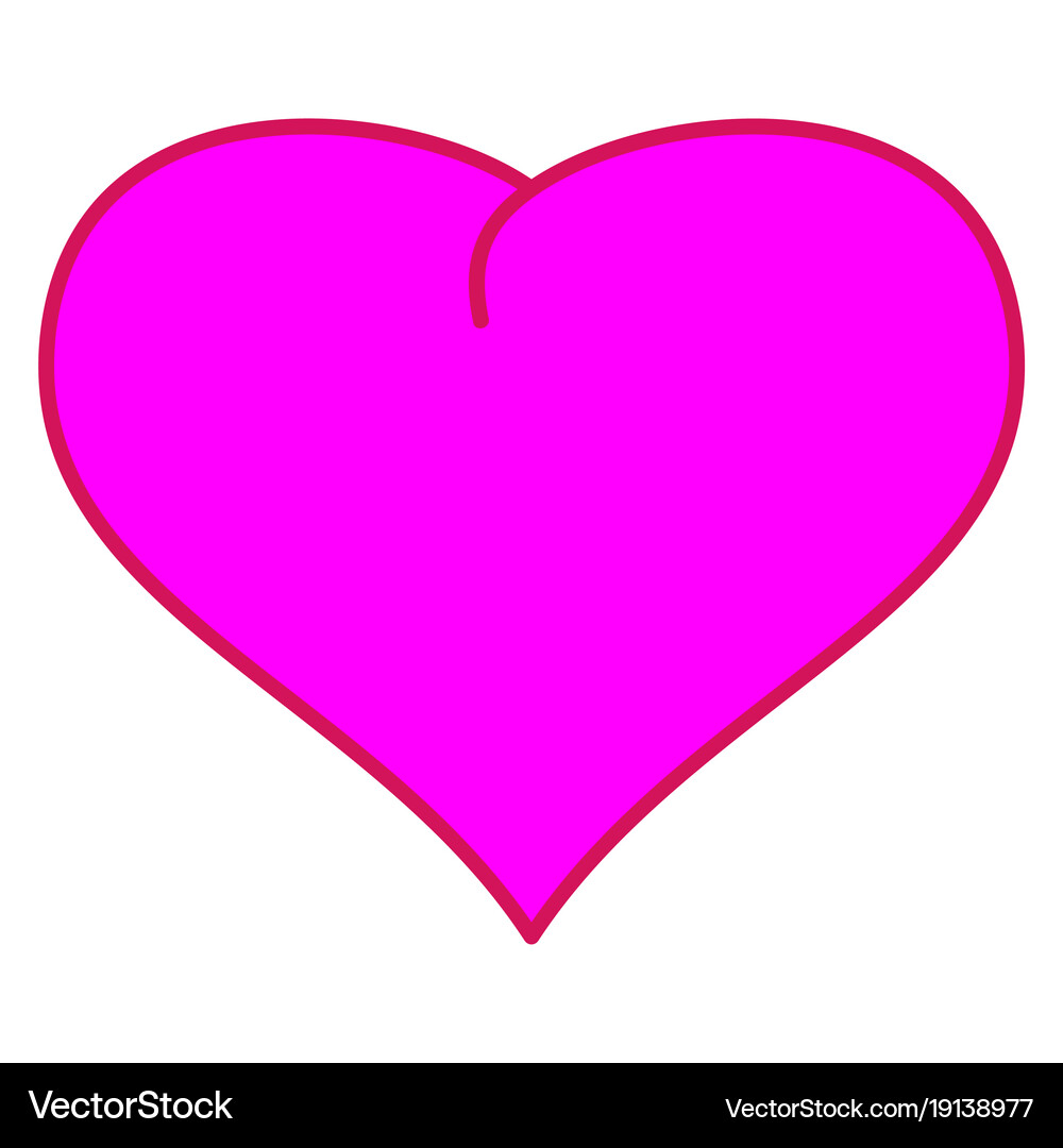 Pink heart sign 3512 Royalty Free Vector Image