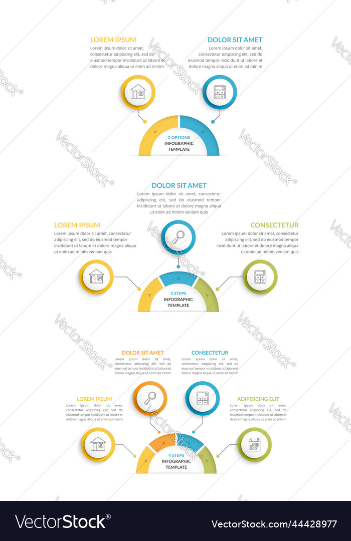 Process infographics Royalty Free Vector Image