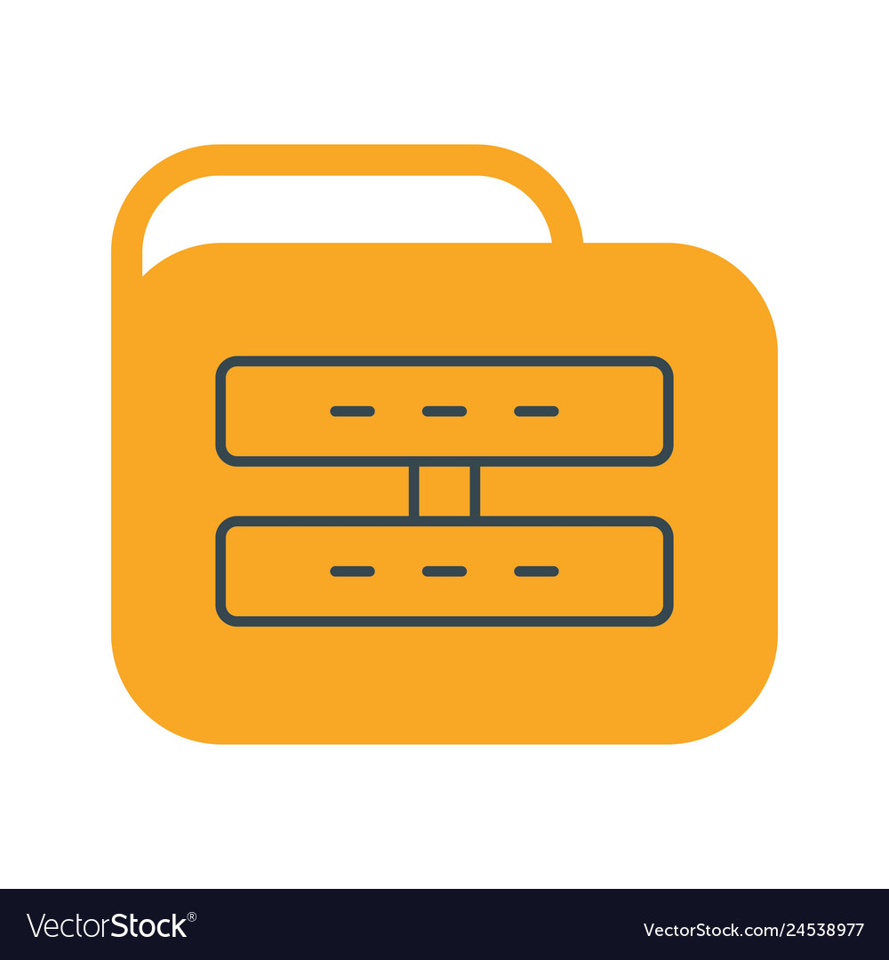 Server folder icon Royalty Free Vector Image - VectorStock