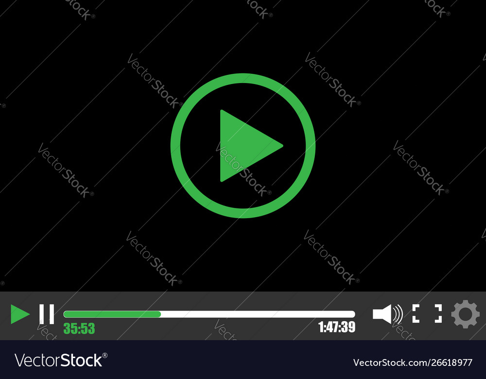 Video player Royalty Free Vector Image - VectorStock