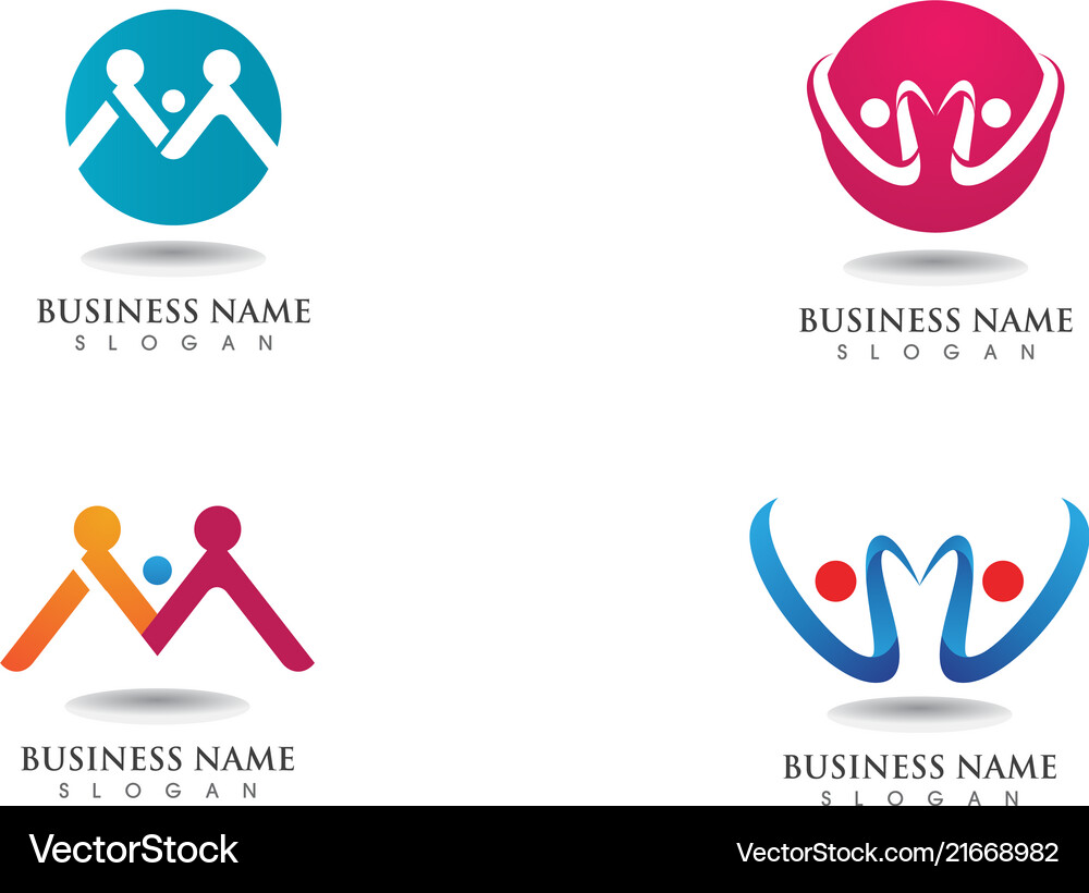 Adoption logo and community care template icon Vector Image