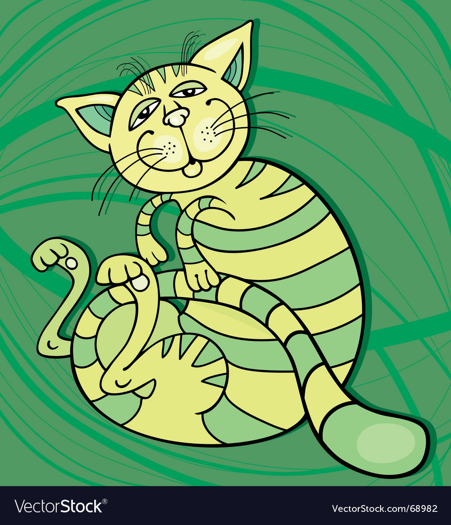 Cat happy Royalty Free Vector Image - VectorStock