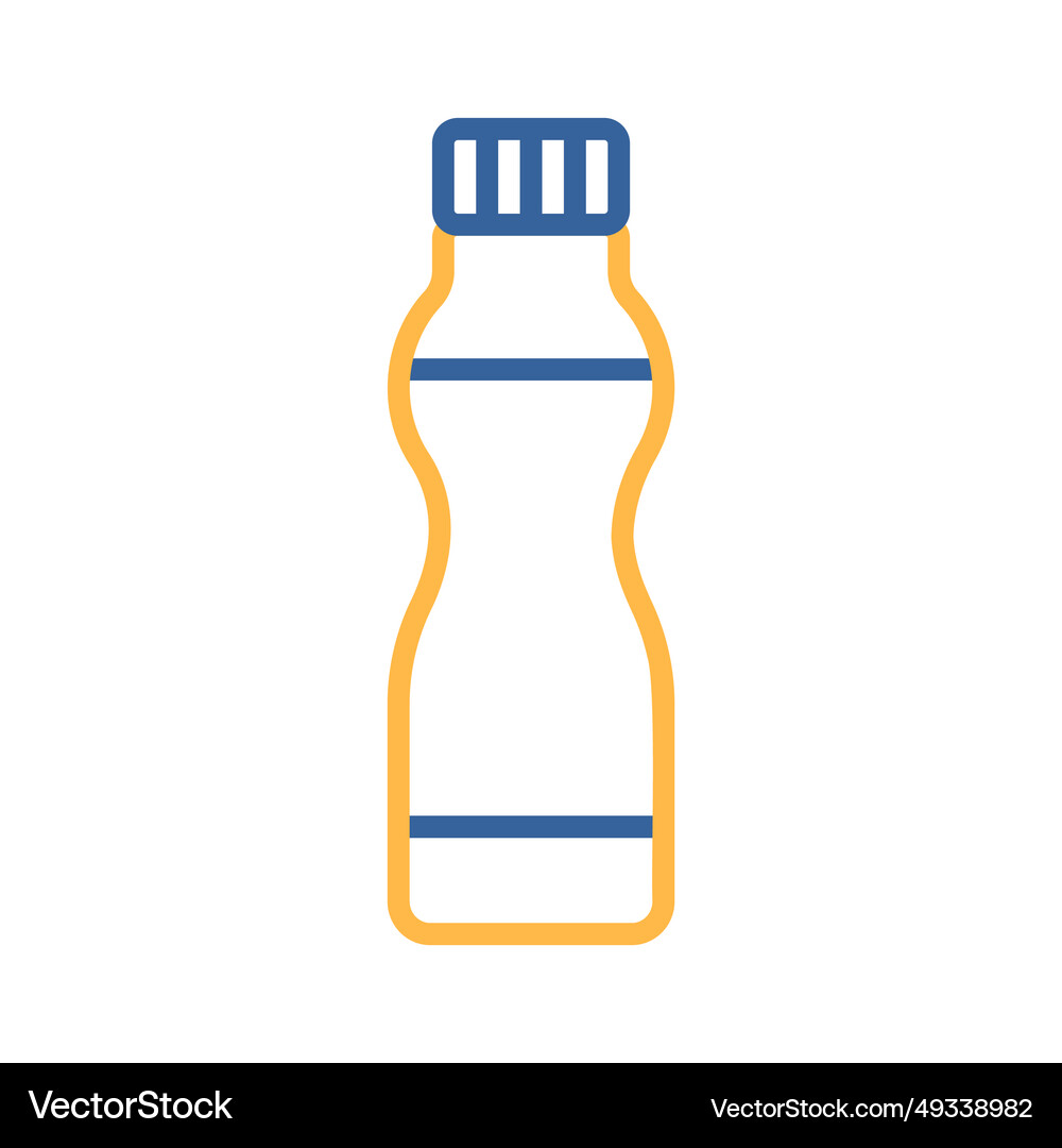 Drinkable yoghurt bottle icon dairy product Vector Image