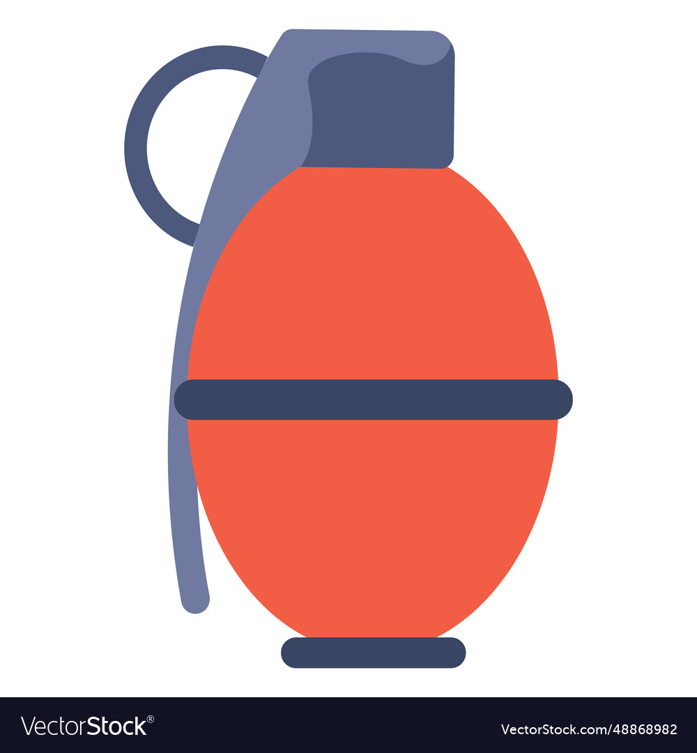 Grenade weapon flat Royalty Free Vector Image - VectorStock