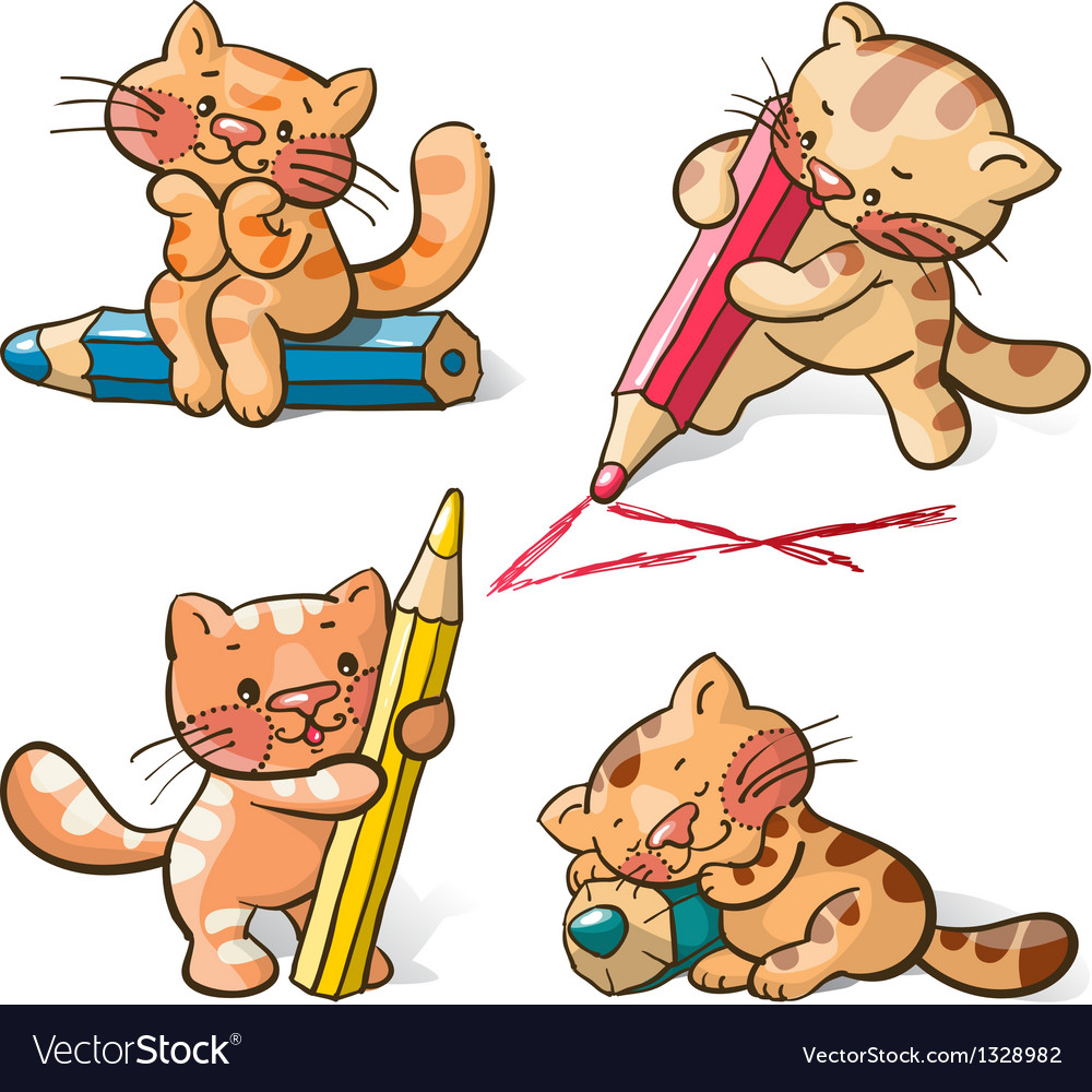 Kittens Royalty Free Vector Image - VectorStock