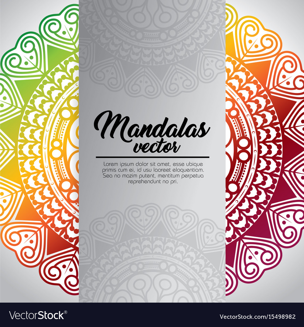 Mandala vintage template Royalty Free Vector Image