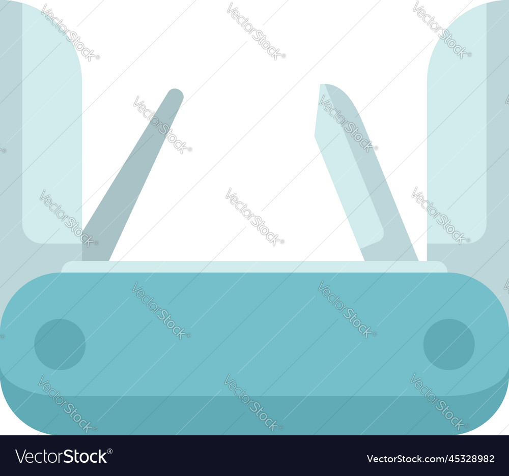 Multitool instrument icon flat tool knife Vector Image