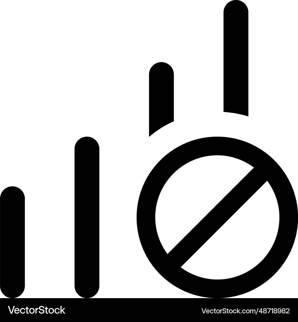 No cell phone connectivity signal in dense area Vector Image