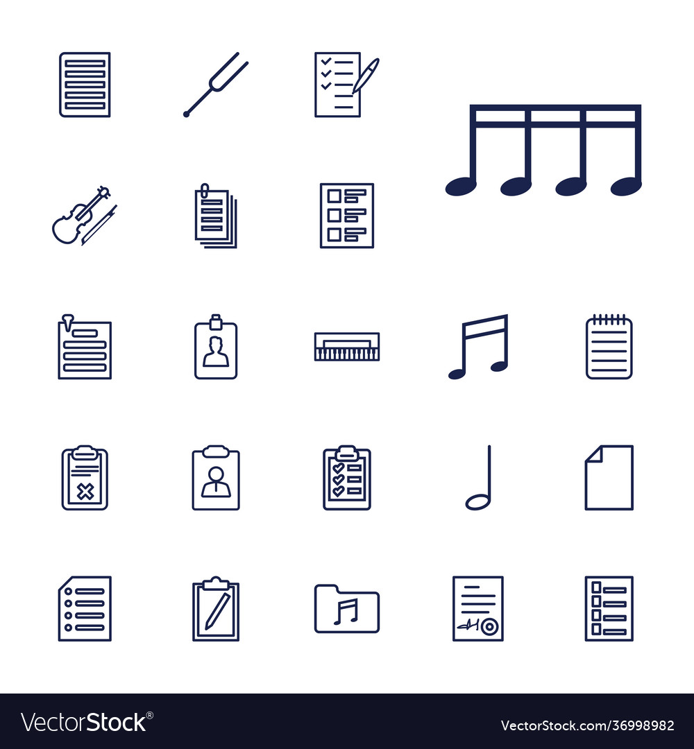 Note icons Royalty Free Vector Image - VectorStock