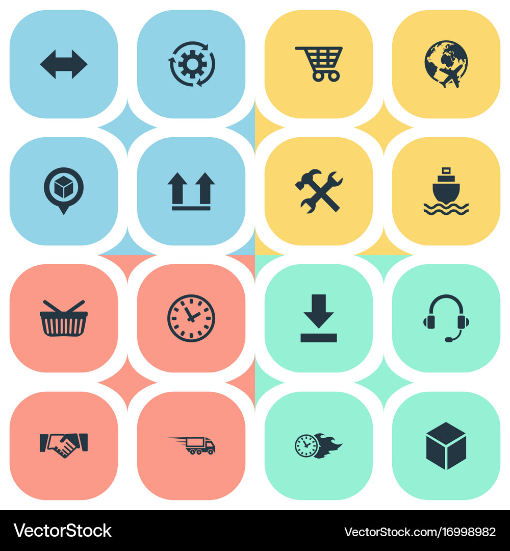 Set of simple logistics icons Royalty Free Vector Image