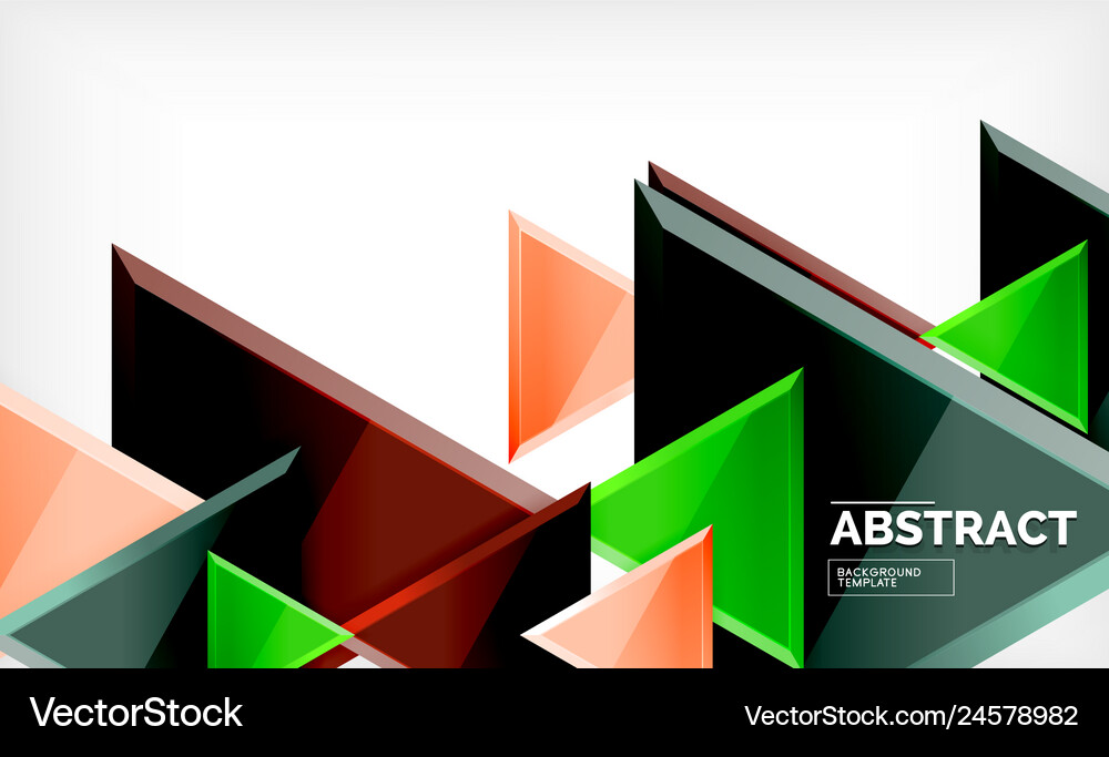 Tech futuristic geometric 3d shapes minimal Vector Image