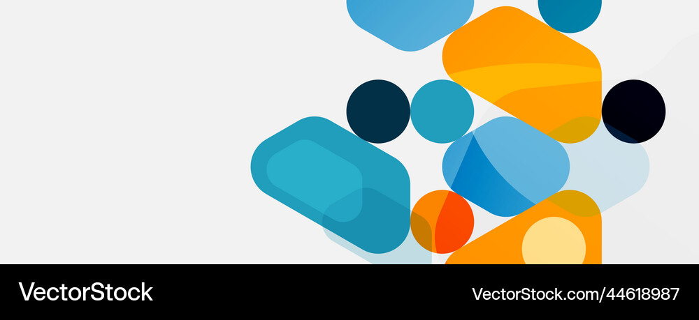 Abstract round geometric shapes and circles Vector Image