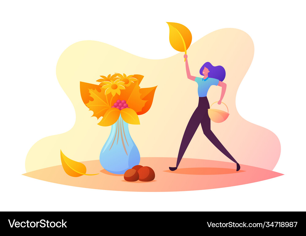 Fall season recreation leisure activity cheerful Vector Image