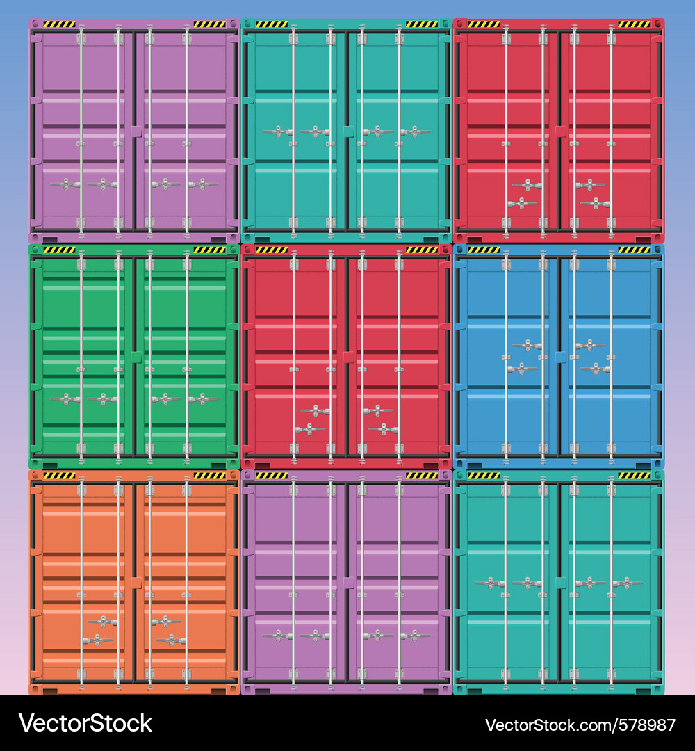 Freight containers Royalty Free Vector Image - VectorStock