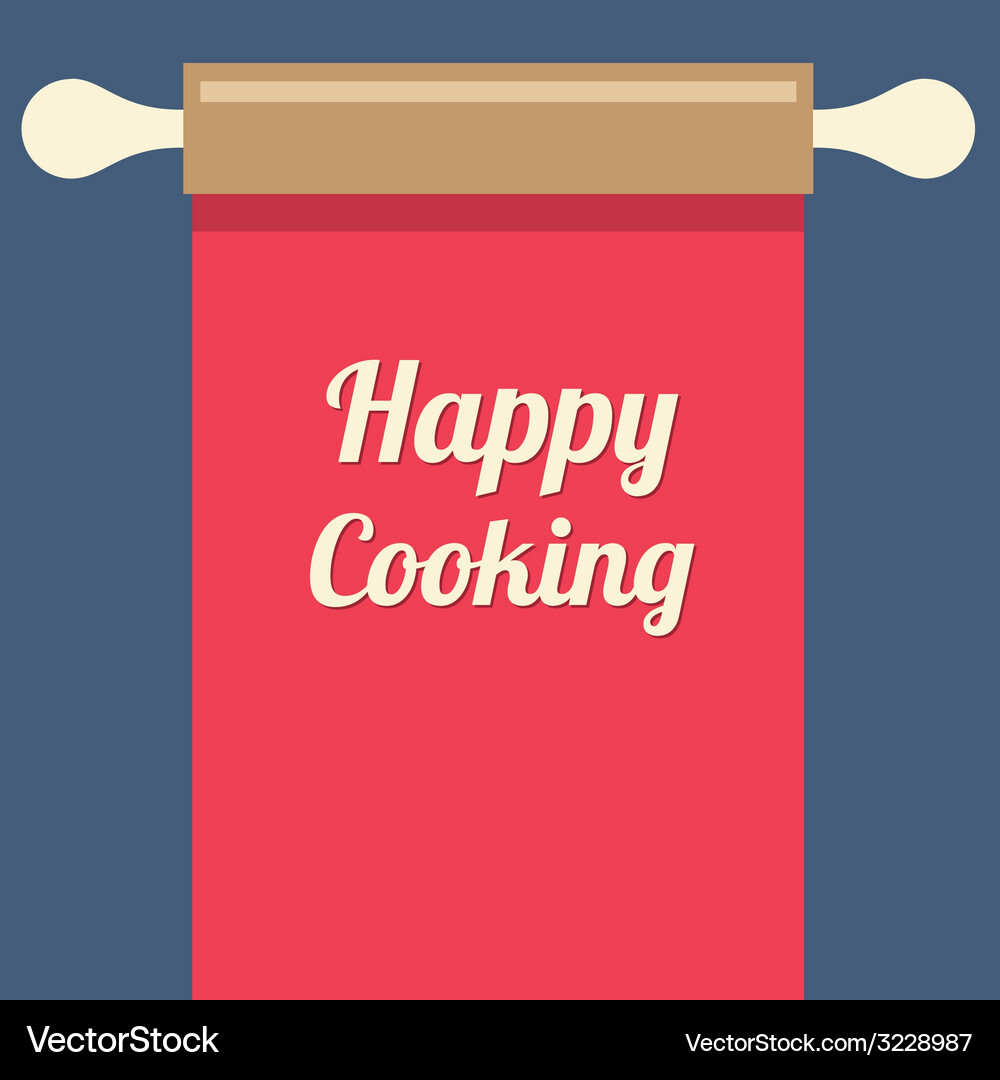 Happy cooking concept Royalty Free Vector Image