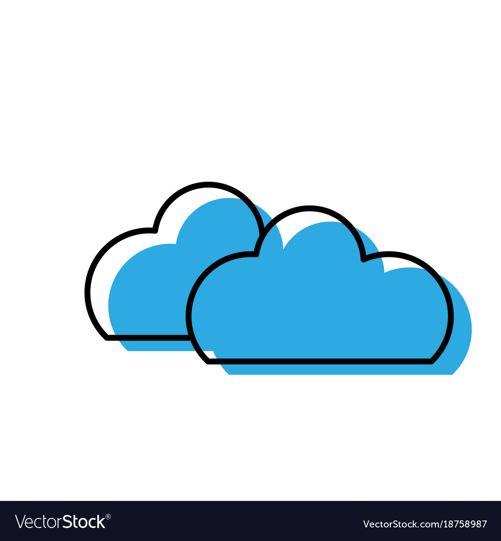 Isolated clouds design Royalty Free Vector Image