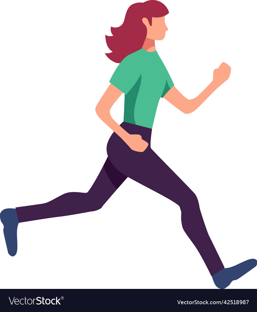 Running woman sport composition Royalty Free Vector Image