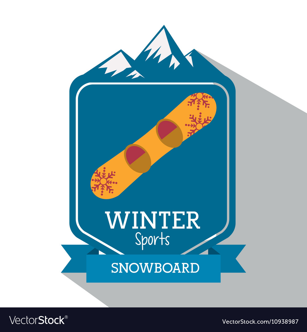 Snowboard and winter sport design Royalty Free Vector Image