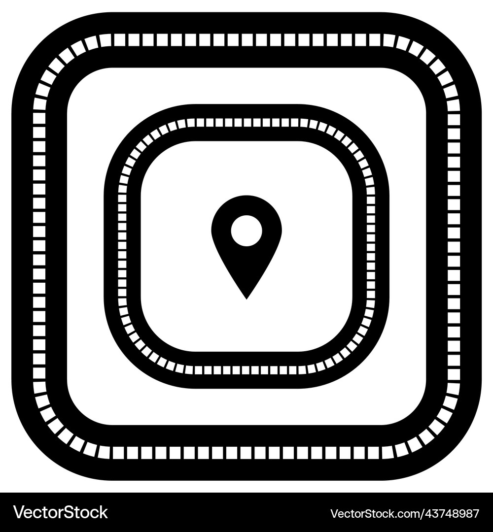Square road frame for city map highway border Vector Image