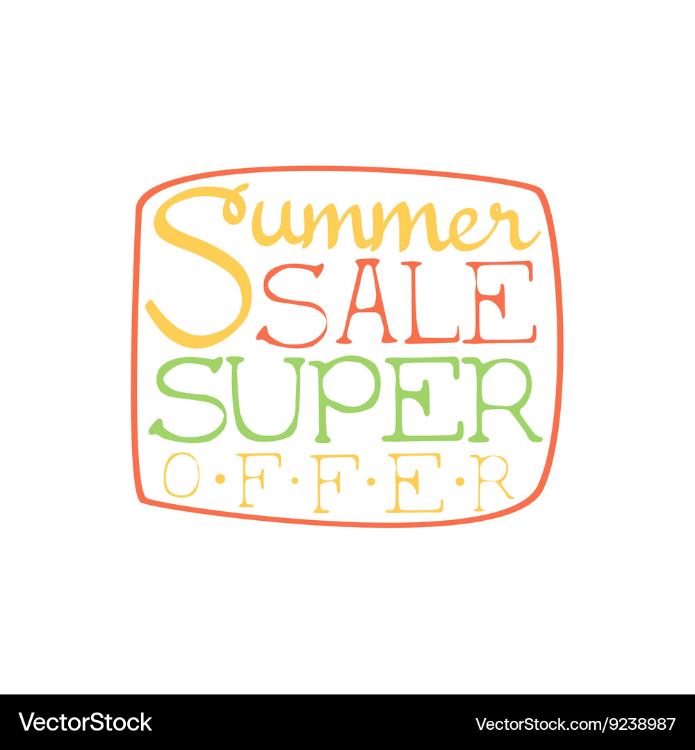 Super sale colorful ad Royalty Free Vector Image
