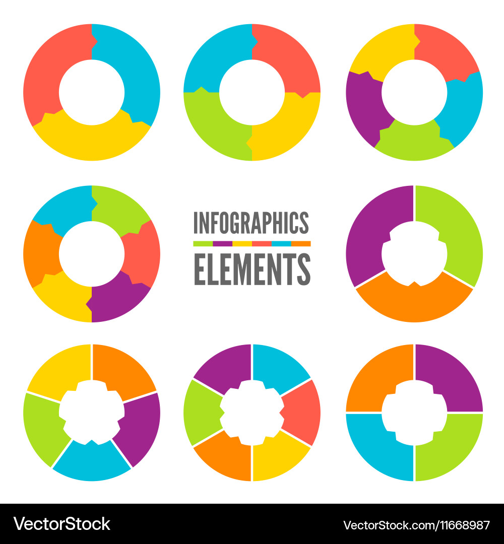 Template circle arrows for infographic diagram Vector Image