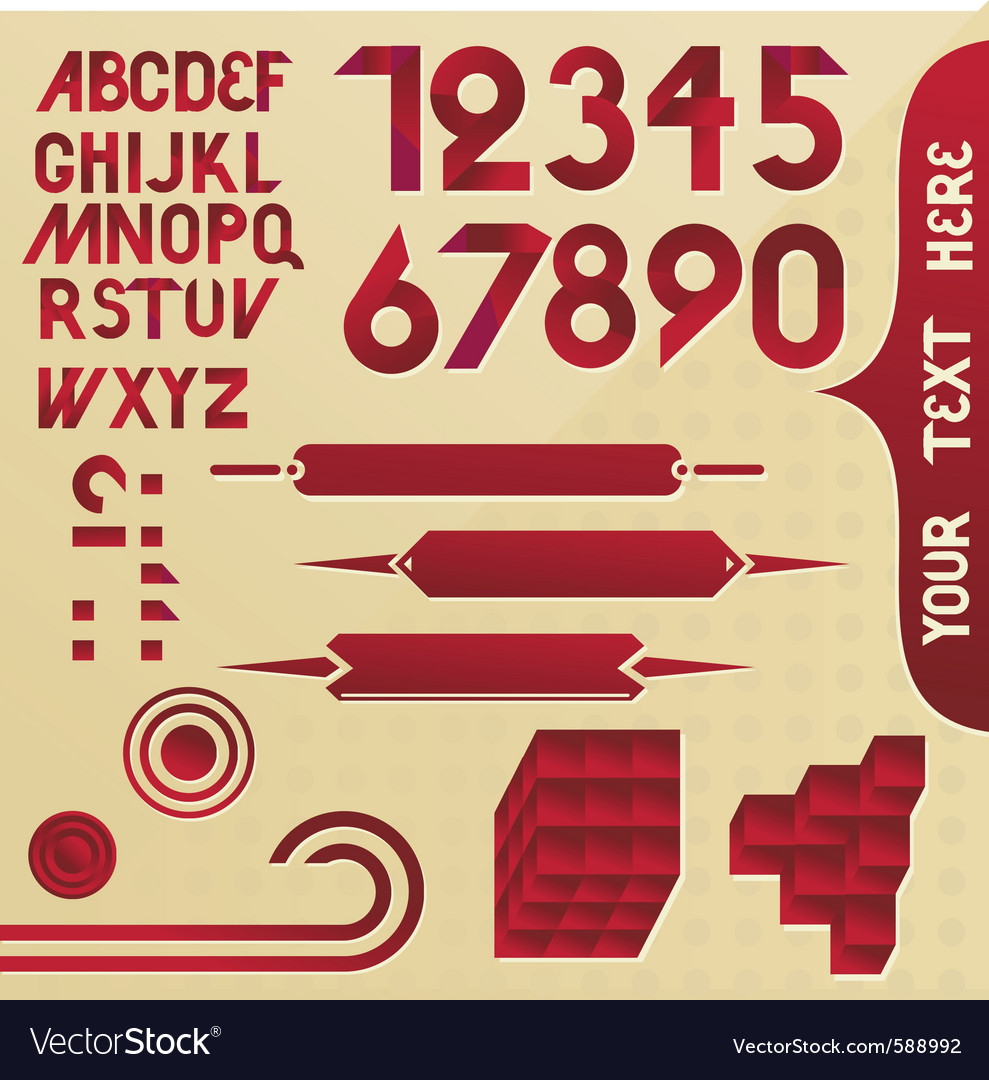 Alphabet elements Royalty Free Vector Image - VectorStock