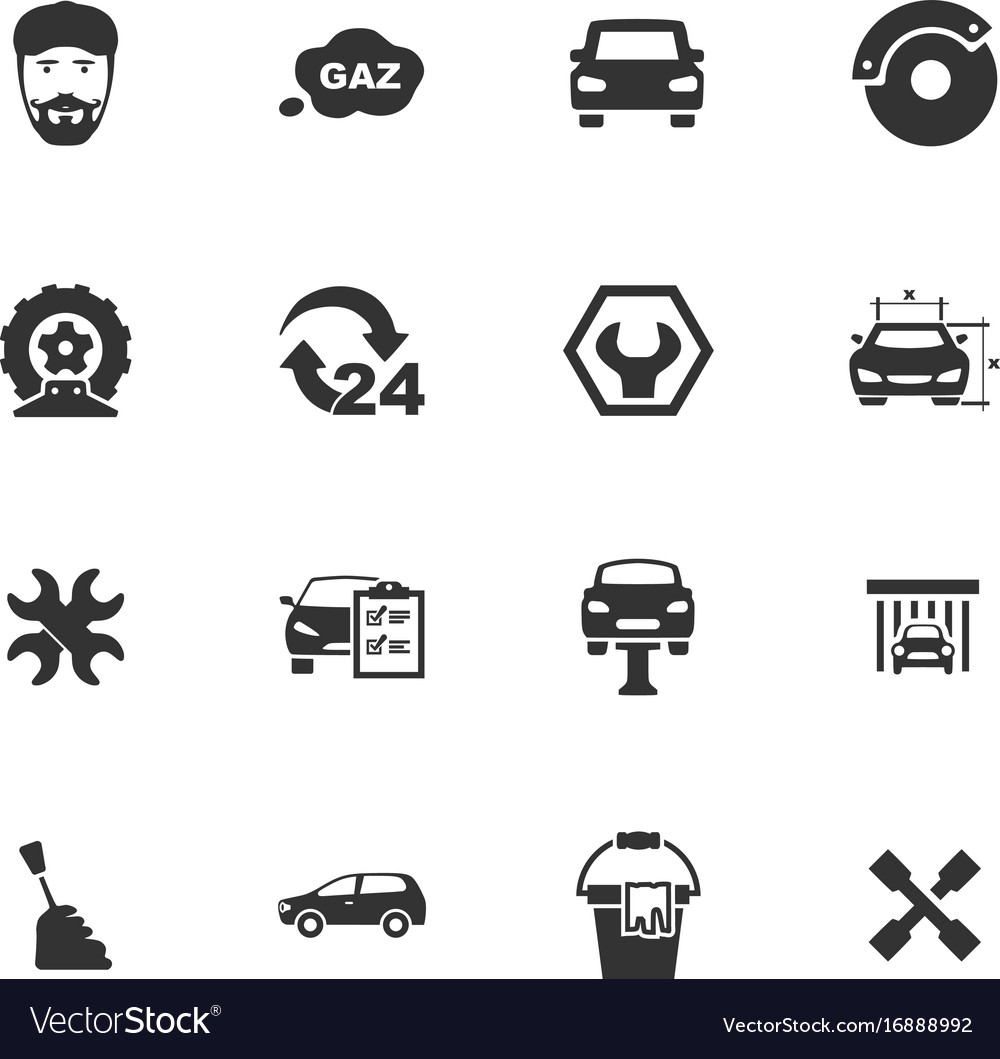 Auto icons set Royalty Free Vector Image - VectorStock