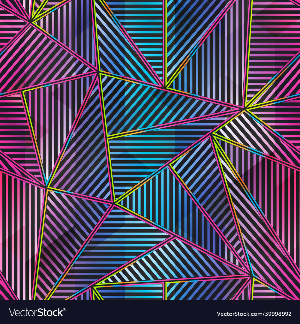 Blue triangle geometric seamless pattern Vector Image