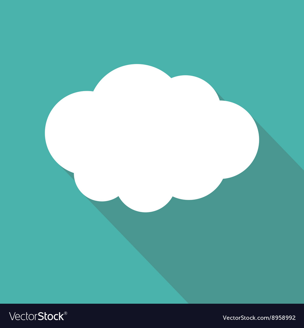 Cloud flat icon shape symbol Royalty Free Vector Image