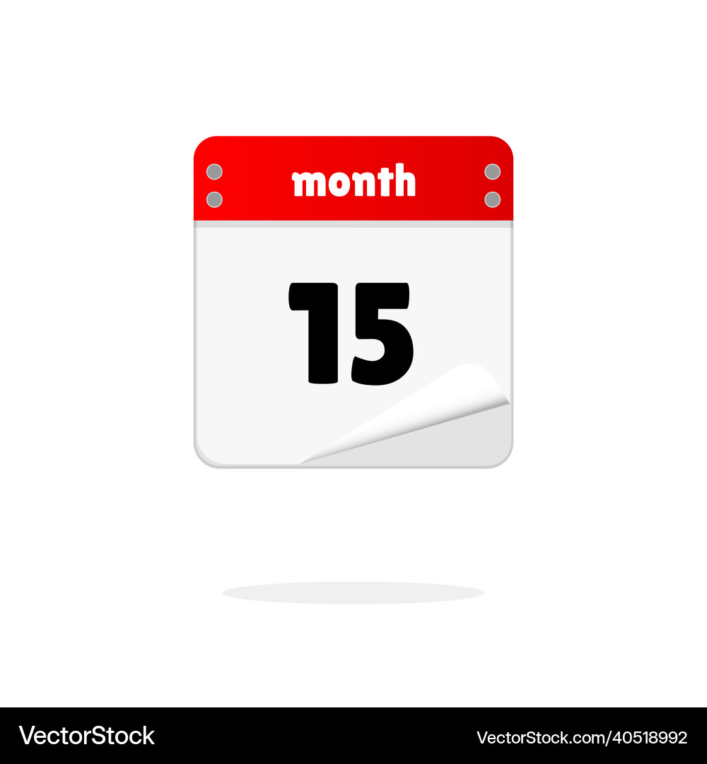 Detailed beautiful calendar icon Royalty Free Vector Image