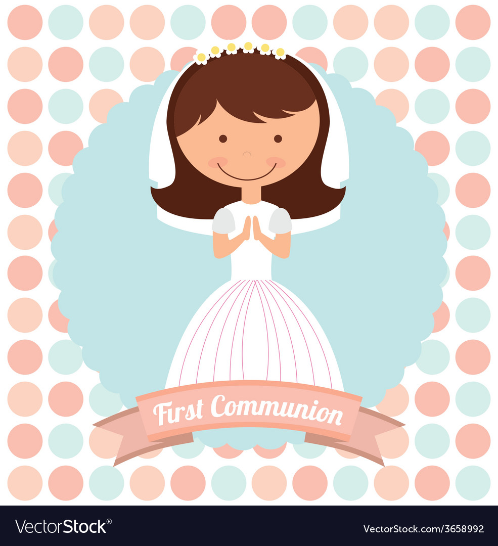 First communion Royalty Free Vector Image - VectorStock