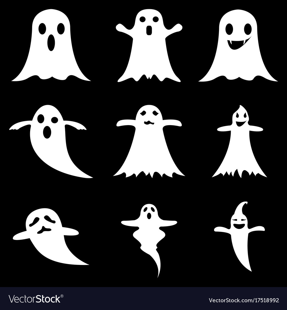 Ghost icon set Royalty Free Vector Image - VectorStock